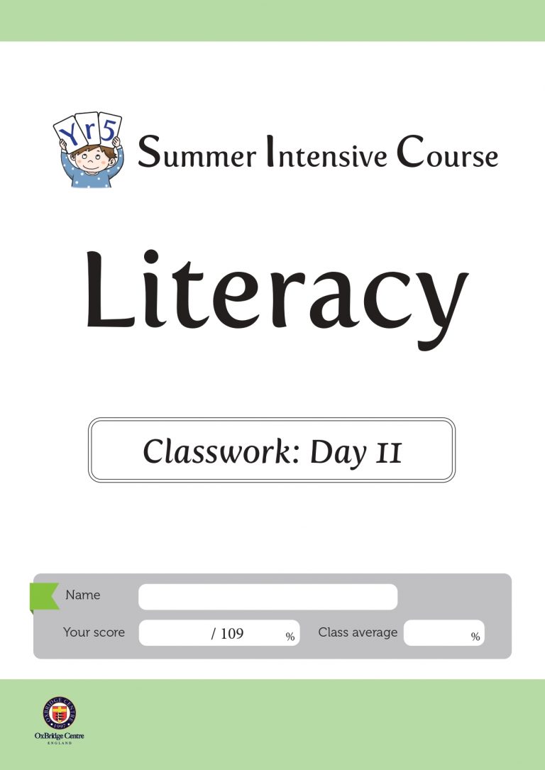 Summer Intensive Course Year 5 – OxBridge Centre